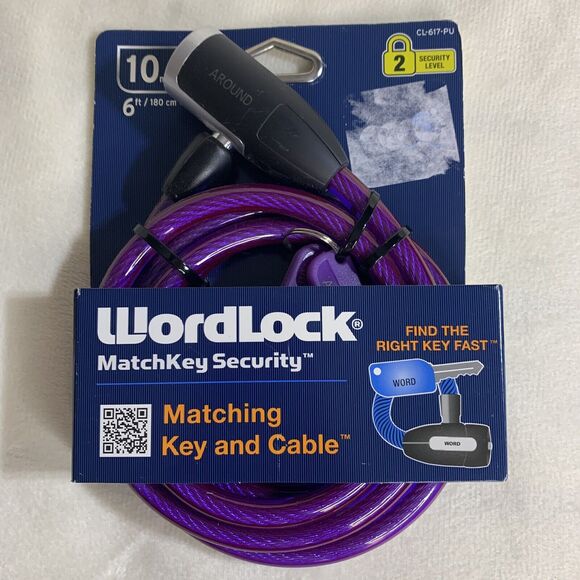 World Lock | Other | Bike Lock Worldlock Match Key Security 6ft Bicycle ...